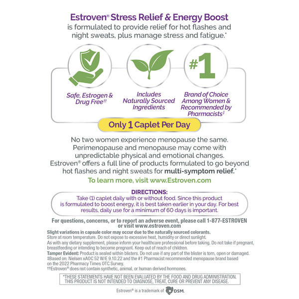 Estroven® Menopause Relief with Stress Relief & Energy Boost