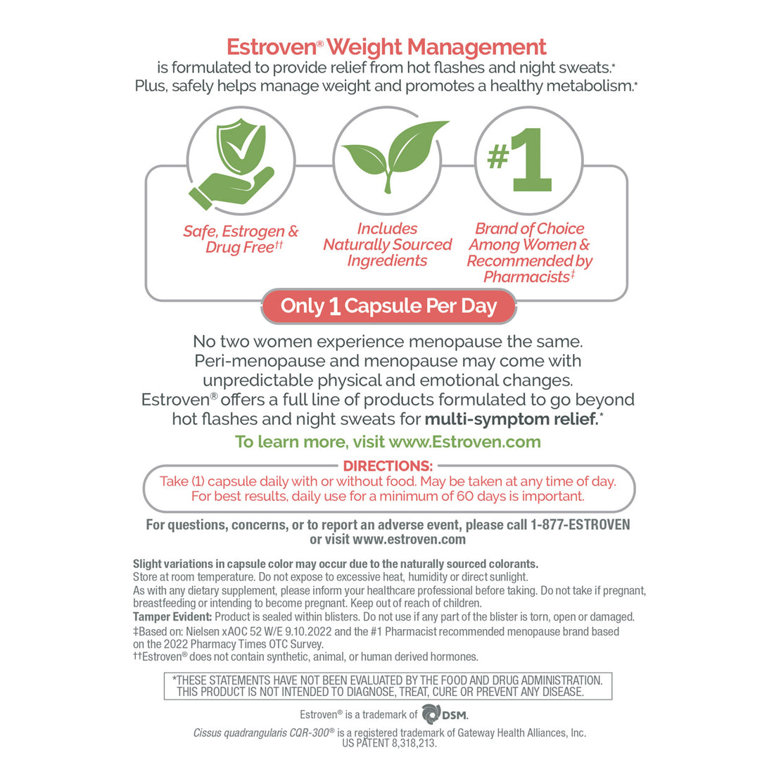 Estroven® Menopause Relief for Weight Management & Lean Muscle Mass